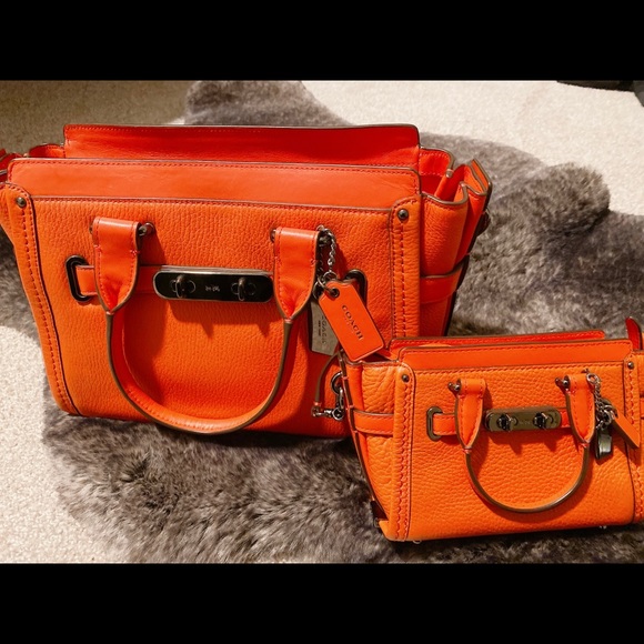 Coach | Bags | Coach Swagger 27 And Mini Orange | Poshmark